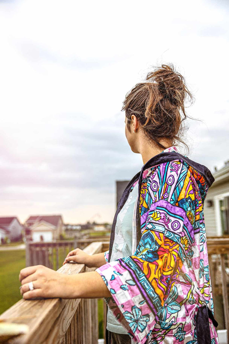 Ellie Paisley - Cherry Blossom Crushed Velvet Robe (LE 100) – Ground Score